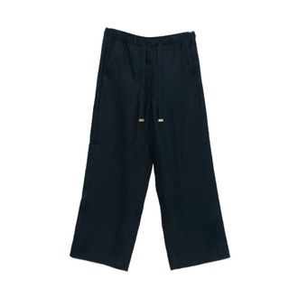 Max Mara Femme, Pantalons, Bleu, Taille: 42 FR Wide Pantalons