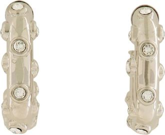 Paco Rabanne Femme, Accessoires, Gris, Taille: ONE Size XL Link Rhinestone Earrings
