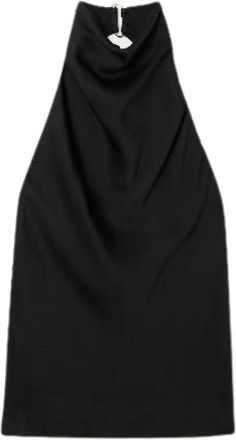 Stella McCartney Femme, Tops, Noir, Taille: 38 FR Satin Halterneck Top