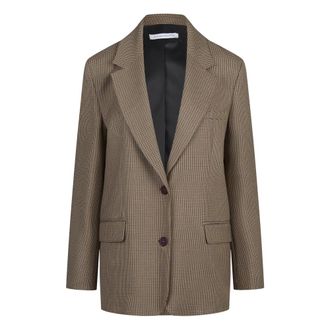 Mar De Margaritas Pied-de-poule Einreiher-Blazer - - Jackets - Damen - Braun - M
