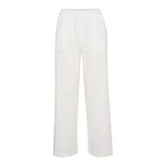 Kaffe Pantalon Large &agrave; Taille &Eacute;lastique Craie - Femme - Pantalons - Blanc - Taille: 44 FR