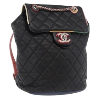 Chanel Pre-owned Vintage Backpack - Femme - Pre-owned - Noir - Taille: ONE Size