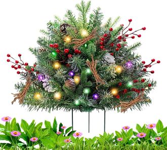 Generic Weihnachts-Pflanzer mit Stativ, künstliche Weihnachtsbaumdekoration für den Innen- und Außenbereich, Zuhause, Büro, Schule und Friedhof