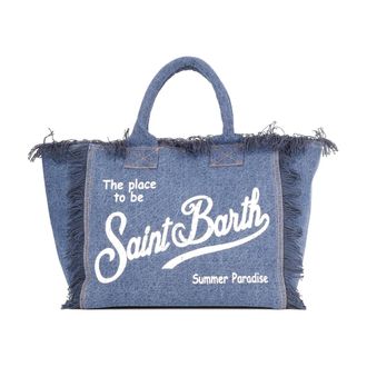 MC2 Saint Barth Femme, Sacs, Bleu, Taille: ONE Size Vanity Denim Tote
