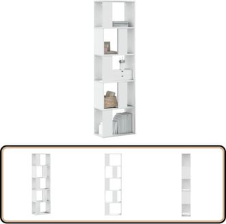 vidaXL Vidaxl - Bücherregal 5 Böden Weiß 45x23,5x162,5 cm Holzwerkstoff - Bucherregal - Holzkasten - Aufbewahrungssystem - Etagenregal - Möbelstück