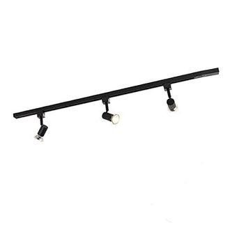 QAZQA jeany sl - Système de rail spot luminaire plafond, plafonnier compatible pour led - 3 lumière - L 1000 mm - Noir - Moderne - éclairage intérieur - Sal