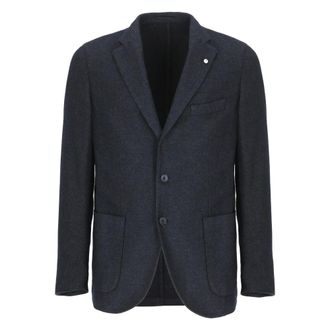 Lubiam Homme, Vestes, Bleu, Taille: L Veste en Laine Vierge