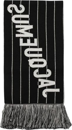 Jacquemus Femme, Accessoires, Noir, Taille: ONE Size Logo Knit Scarf