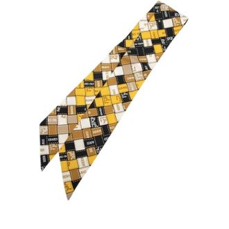 Herm&egrave;s Pre-owned Bolduc au Carre Twilly Scarf - Femme - Pre-owned - Jaune - Taille: ONE Size