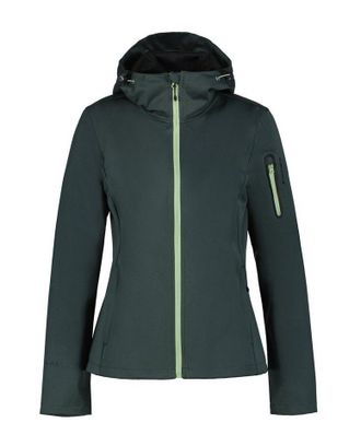 Icepeak Softshelljacke D SOFTSHELLJACKE BRIDGEWATER f&uuml;r vielseitige Outdoor-Aktivit&auml;ten, aus Polyester, mit Kapuze