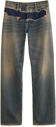 Maison Margiela Jean us&eacute; - Femme - Jeans - Bleu - Taille: 34 FR
