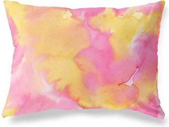 Bonamaison Le Jardin du Lin Kissen Zierkissenbezug Aquarell Thema Kissenbezug, Weich Bequem, Für Zuhause Autos Büro Sofa Wohnzimmer Couch Schlafzimmer Dekor, 35x