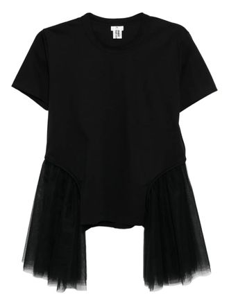 Comme Des Garçons t-shirt à manches en tulle