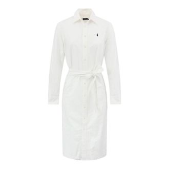Polo Ralph Lauren Belted Oxford Shirtdress - - Dresses - Damen - Wei&szlig; - S