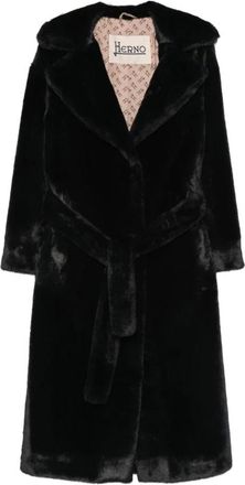 Herno Femme, Vestes, Noir, Taille: 38 FR Chantilly Curly Alternative Fur Jacket
