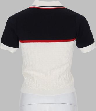 Casablanca Viscose Nylon Blend Polo Shirt - White