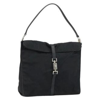 Gucci Sac bandouli&egrave;re en nylon Pre-owned - Femme - Pre-owned - Noir - Taille: ONE Size