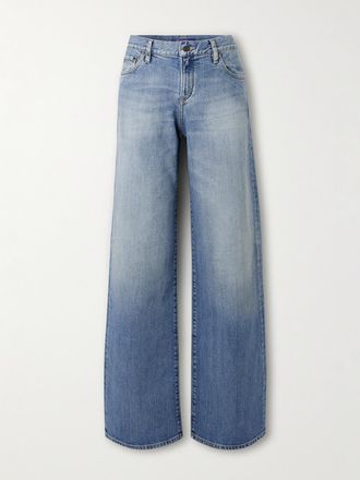 Ralph Lauren Collection Jean Large Taille Mi-haute - Bleu
