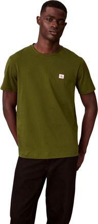 Calvin Klein Herren SS Badge 30S Jersey Classic Tee LV04RC272G Tees, Gr&uuml;n (Mittelalter Wald), M, Gr&uuml;n (Mittelalterwald), M