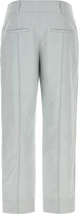 Chlo&eacute; Linen Blend Trousers - Gray