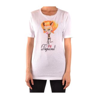 Dsquared2 Kurz&auml;rmeliges T-Shirt - - Tops - Damen - Wei&szlig; - M