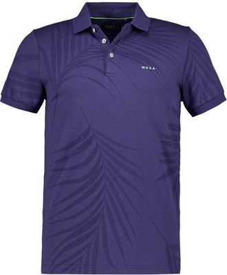 N.Z.A. Herren Polo-Shirt blau Baumwoll-Jersey