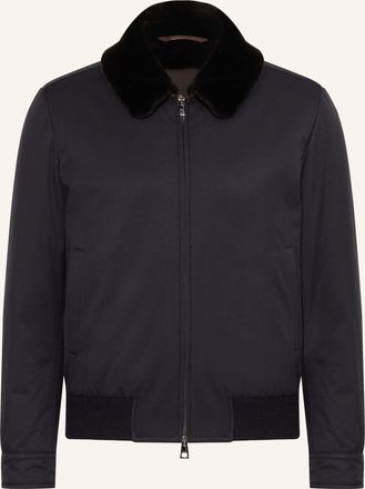 Manzoni24 Manzoni 24 Jacke Mit Kunstfell blau