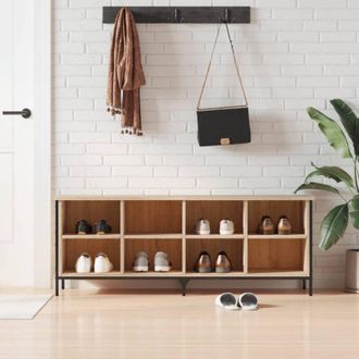 vidaXL Vidaxl - Armoire &agrave; chaussures ch&ecirc;ne sonoma 131x35x50cm bois ding&eacute;nierie