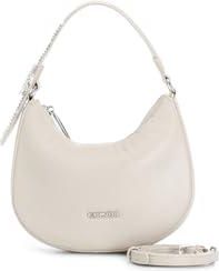 Cafènoir Sac Bandoulière Mini Matelassé Avec Boucle Strass, Pour Femme, Couleur Beige, Taille Taille Unique