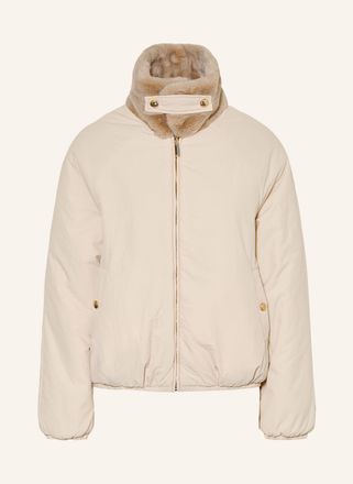 Maje Blouson Mit Kunstfell Zum Wenden beige