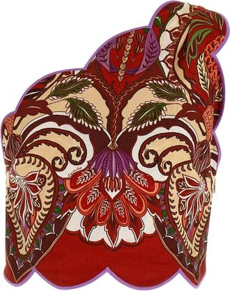 Farm Rio Farm Rio, Femme, Tops, Rouge, Taille: 36 FR Odara Scallops Linen Blend Top