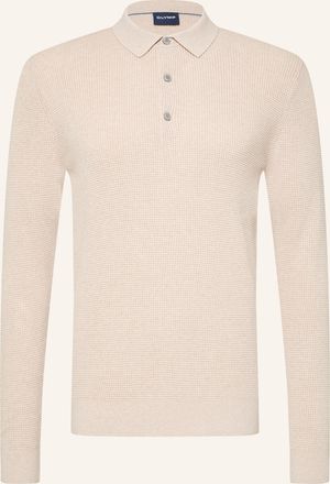 Olymp Strick-Poloshirt beige