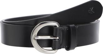 Calvin Klein Ceinture Femme Casual Pin Buckle 3,0 cm Cuir, Beige (Black/Pewter), 85 cm