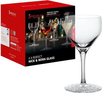 Spiegelau & Nachtmann Cocktailgl&auml;ser 4er Set, 150 ml, Perfect Serve Nick & Nora, 4500156, Manhattan-Gl&auml;ser aus Kristallglas, Martinigl&auml;ser sp&uuml;lmaschinenfest
