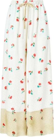 Rosie Assoulin pantalon en soie - Blanc