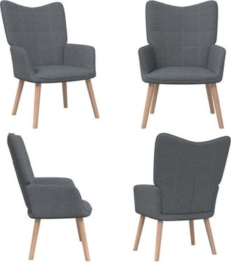 vidaXL Relaxsessel Dunkelgrau Stoff - Sessel - Relaxsessel - Bequemlichkeit - Wohnraum Dekoration - Grau - Home & Living