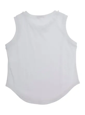 N&deg;21 Girls Sleeveless Top White Cotton Tops