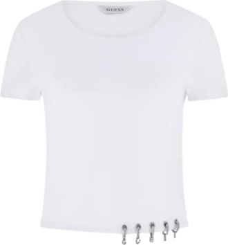 Guess Femme, Tops, Blanc, Taille: 44 FR Elisabette T-shirt