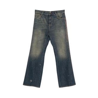 Amiri Jean droit orn&eacute; MA Fit - Homme - Jeans - Bleu - Taille: W32