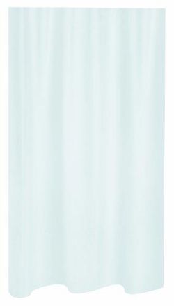 Spirella Maya Polyester-Duschvorhang im Baumwoll-Look, 240 x 200 cm, wei&szlig;
