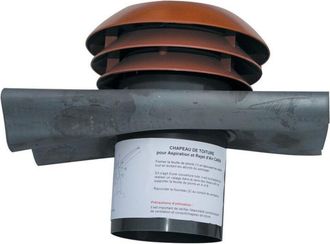 Atlantic Ent/sort air toiture rouge diam 125mm 464055
