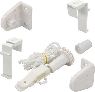 Liedeco Zubehör-Set für Klemmfix-Rollos | Klemmträger, Kettenzug, Halterungen | 1 Set