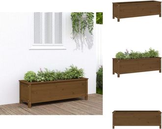 vidaXL Vidaxl - Hochbeet Honigbraun 119,5x40x39 cm Massivholz Kiefer - Holz Hochbeet - Garten Hochbeet - Kiefernholz Hochbeet - Hochbeet Massiv - Blumenerde
