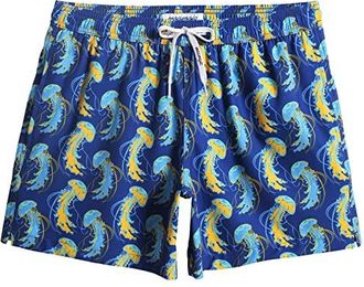 Maamgic Maillot de Bain pour Homme Court de Sport Plage Loisir Cordon de Serrage Ajustable Trunks Boxer Shorts Pantalon, Medusa Bleu Foncé,XL