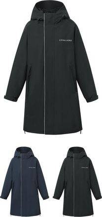 Covalliero Damen Reitmantel Arktis - Wintermantel wasserabweisend & atmungsaktiv - langer Mantel mit Innenfutter, Kapuze & 2 Taschen - Oversized-Look Funktionsma