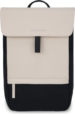 Kapten & Son Rucksack Fyn Classic Cream Black 11 L | Rucksack Damen & Herren Creme Schwarz| Tagesrucksack mit 14 Laptopfach | Backpack ideal f&uuml;r Uni, City, Arbeit,