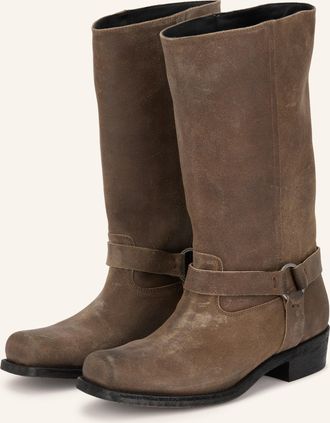 Golden Goose Biker Boots beige