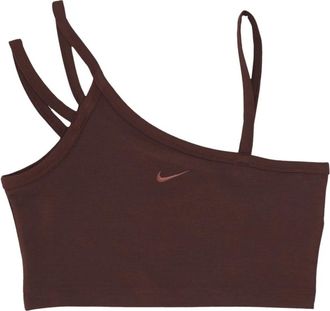 Nike Sportliches Everyday Modernes Asymmetrisches Crop Tank - - Sport - Damen - Braun - S