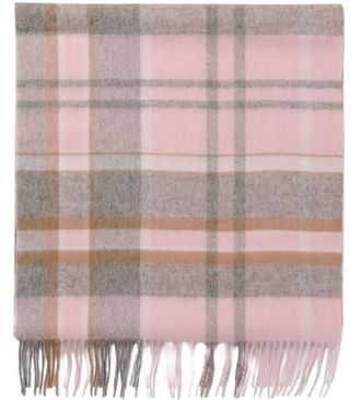 Failsworth &Eacute;charpe en laine dagneau pour femme Motif &agrave; carreaux Rose poudr&eacute; Taille unique, Carreaux blush, Taille Unique