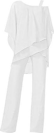 Generic Pantalon pour femmes &acirc;g&eacute;es Mode europ&eacute;enne et am&eacute;ricaine couleur unie l&acirc;che loisirs irr&eacute;gulier ensemble Adies costume d&eacute;contract&eacute; mode &eacute;t&eacute; europ&eacute;en et